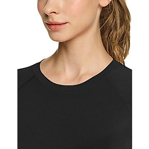 TSLA Women's Sports Compression Shirt, Cool Dry Fit Long Sleeve Workout Tops, Athletic Exercise Gym Yoga Shirts, 3pack Black/Black/Black, Small