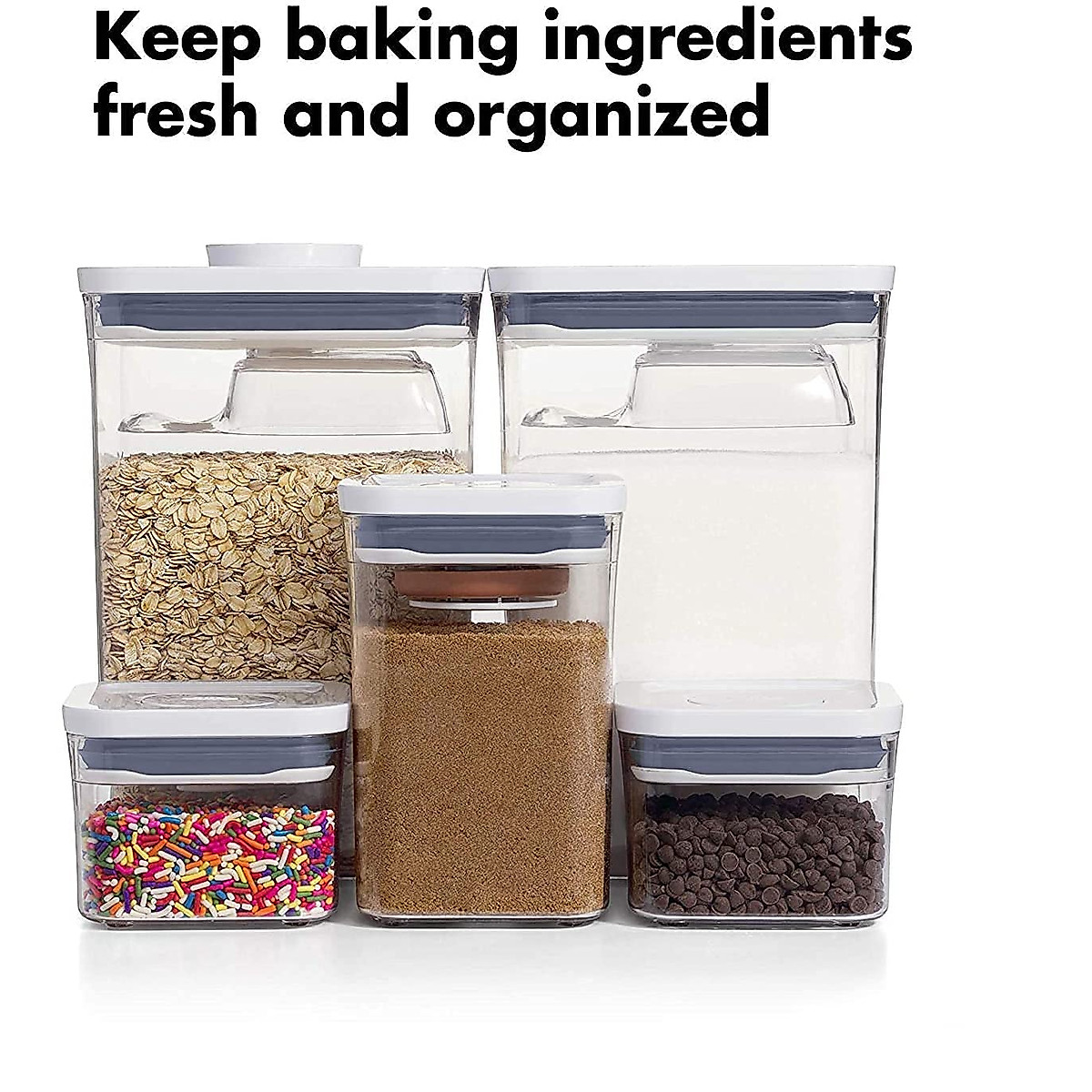 OXO Good Grips 8-Piece POP Container Baking Set with 5 Labels
