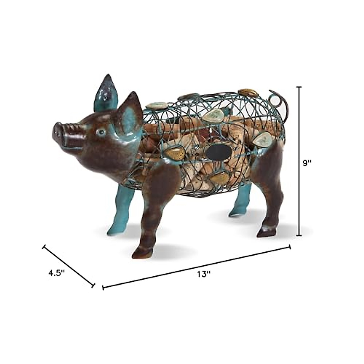 Picnic Plus Pig Cork Caddy Cork Collector Displays and Stores Wine Corks Holds Up to 50 Corks