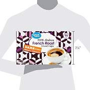Great Value 100% Arabica French Roast Coffee Pods, Dark Roast, 96 Count- 0.34 oz each (Pack of 1)