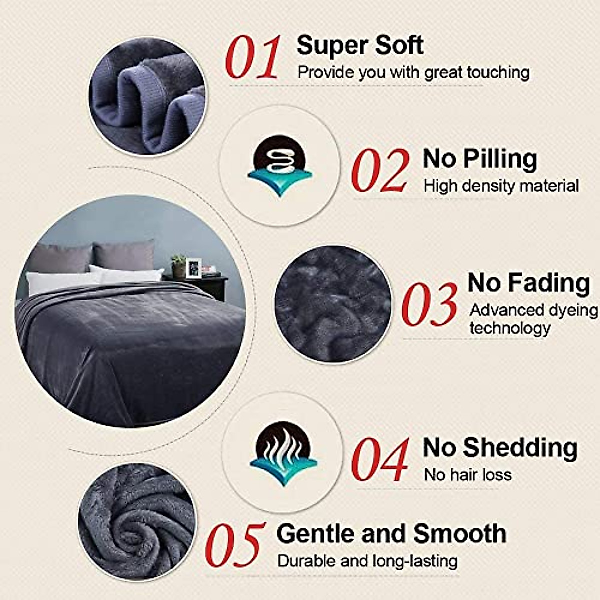 Blanket Luxury Throw Warm and Cozy Flannel Bed Blanket for Sofa Travel Yoga Camping Cinema Home Beach Sized for Kids Adults (You're My Person 2, 40"X50")