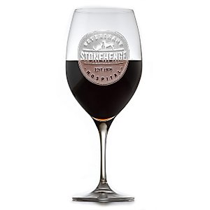 Your Logo Engraved Crystal Red Wine Glasses (Set Of 2)