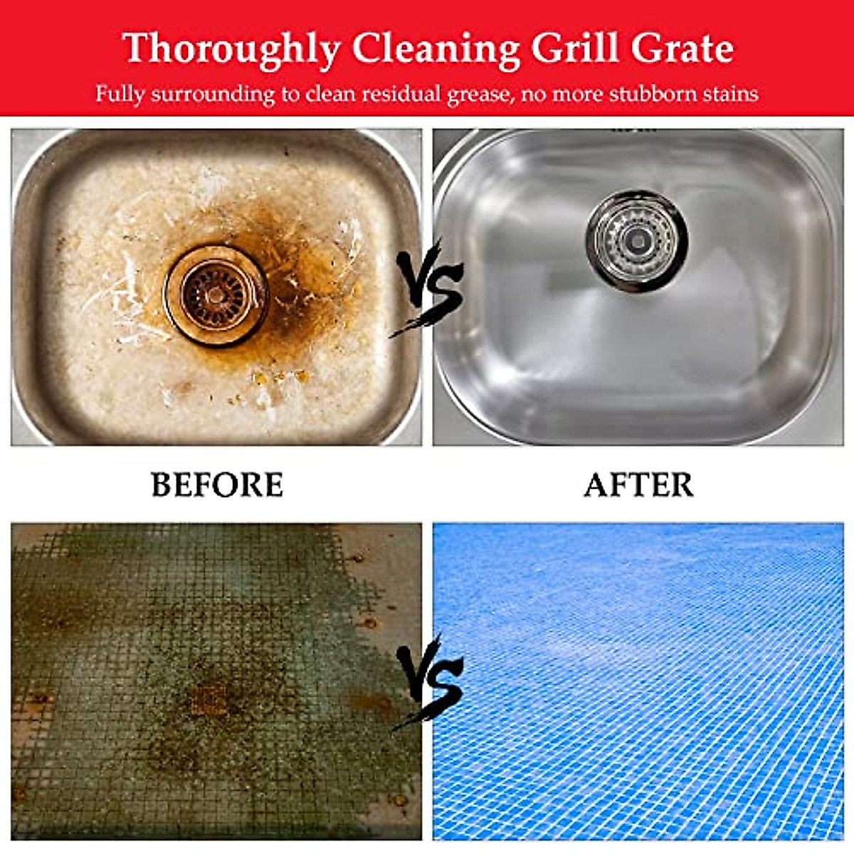 LYIGEOL Grill Griddle Cleaning Brick Block, BBQ Grill Cleaner Block with Handle,Magic Cleaning Stone Scraper, Scrubbing Pumice Stone for Blackstone,Pool,Tile, Oven,Toilet (Pack of 4)