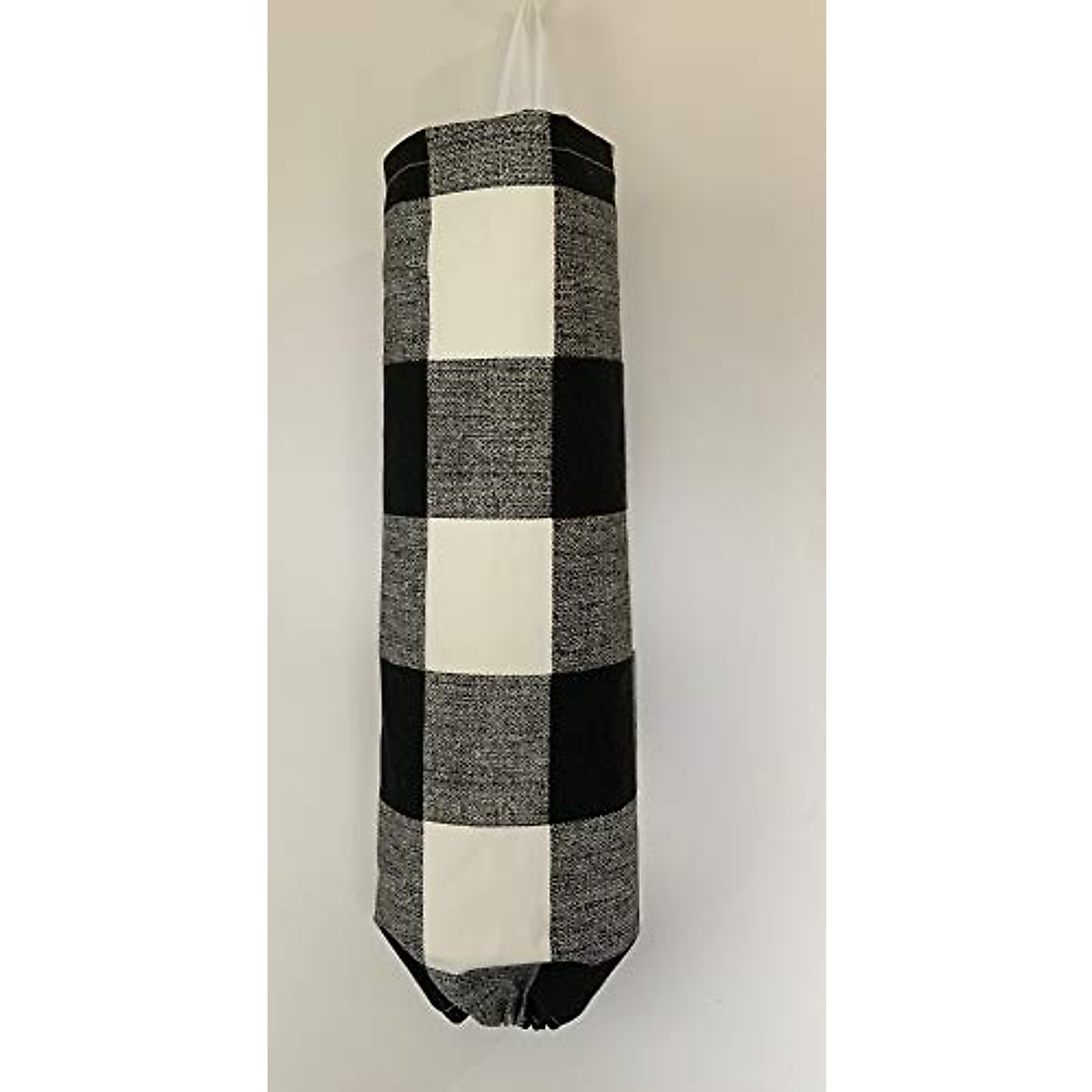Plastic Bag Holder/plastic bag organizer/grocery bag dispenser (Black and White - Buffalo)