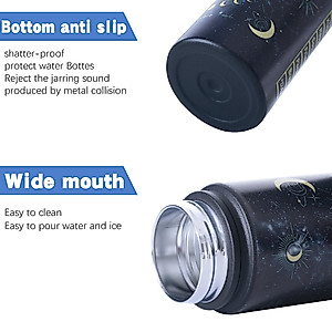 jodyla 24 oz ZodiacWater Bottles With Lids and Straw Double Wall Vacuum Insulated Mug Stainless Steel Cup Fit Travel Outdoor Water Bottles Birthday Gift for Women (24OZ,Taurus)