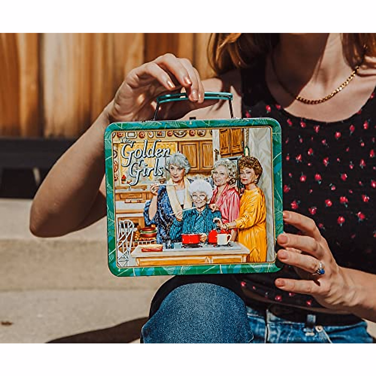 Toynk The Golden Girls Cast Retro Metal Tin Lunch Box Tote Exclusive