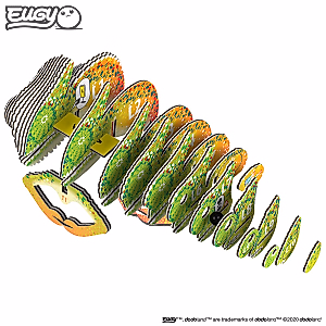 Eugy Chameleon 3D Puzzle, 31 Piece Eco-Friendly Educational Toy Puzzles for Boys, Girls & Kids Ages 6+