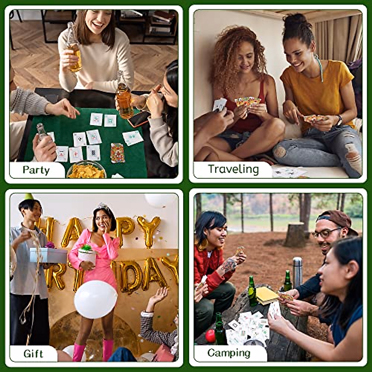 Sishynio Mahjong Cards Set, Mah-Jongg Playing Cards with 2 Dices & Chips, 2023 Handheld Mahjongg Game, Classical Chinese Table Game, Portable Poker Cards Set for Leisure Time Party Traveling Gifts