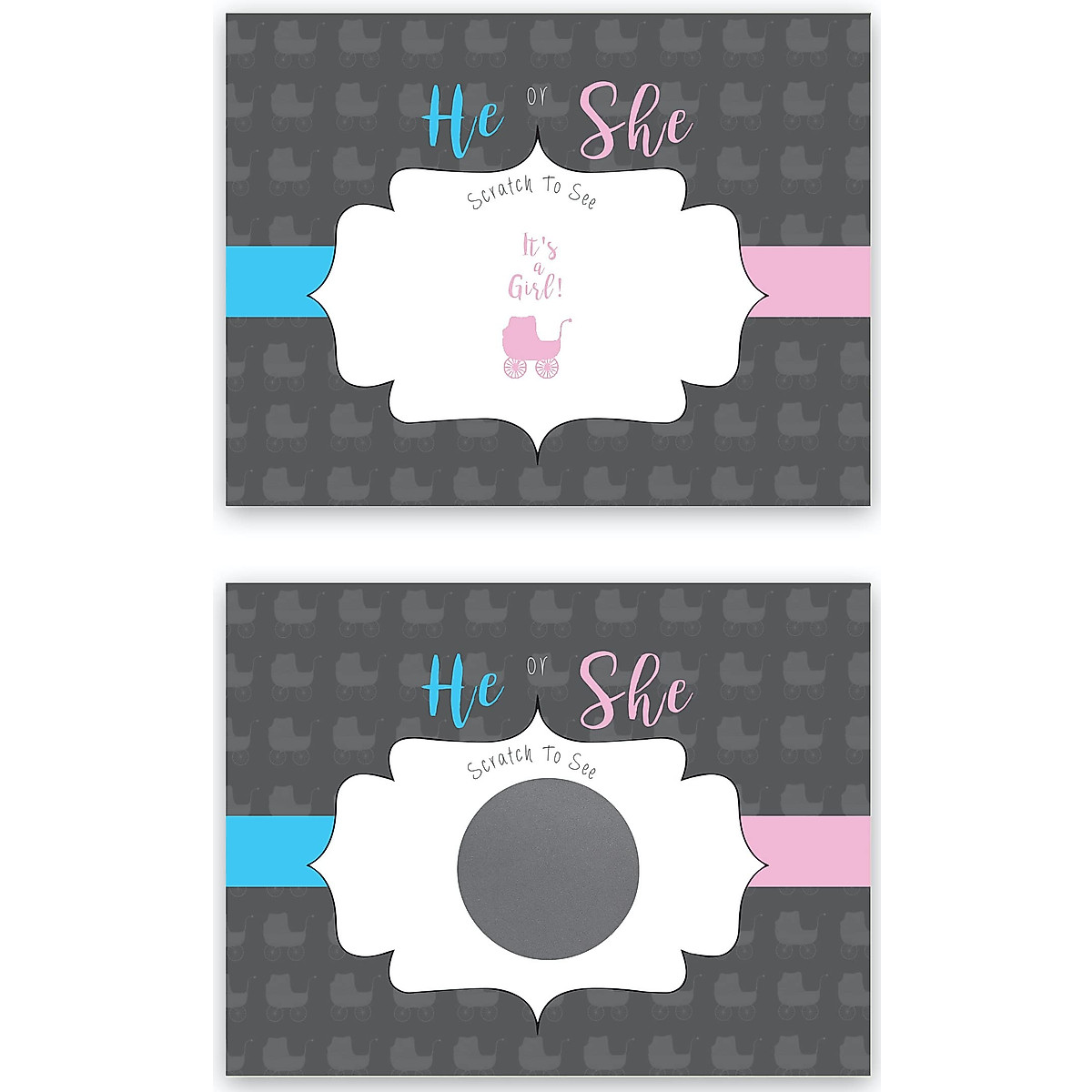 My Scratch Offs Its a Girl Baby Carriage Gender Reveal Party Scratch Off Scratcher Lottery Tickets Cards Family Friends 25 Pack