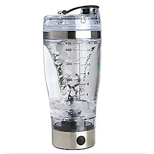Electric Protein Shaker Cup w/ Detachable Electric Motor Mixer - 450ml - Hygienic & BPA Free