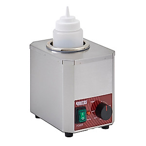 Kratos Electric Sauce/Topping Bottle Warmer, Single 32 oz. Commercial Warmer for Hot Fudge, Nacho Cheese, Caramel. 120V, 200W (29M-048)