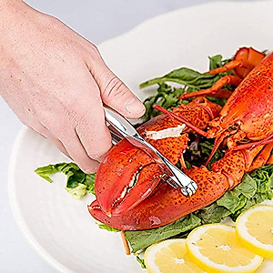 21 Pcs Crab Crackers and Tools, 6 Crab Leg Crackers, 6 Stainless Steel Lobster Shell Forks, 6 Crab Leg Forks, 2 Seafood Scissors & Storage Bag, Nut Cracker Set