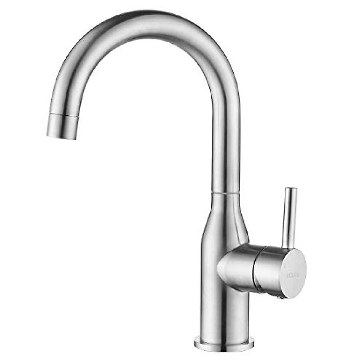 WOWOW Single Handle Bar Sink Faucet 1 Hole Bar Faucet Brushed Nickel Small Kitchen Faucet Modern Commercial Faucet for Sinks RV Sink Faucet with Water Supply Lines