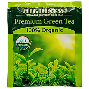 Bigelow Premium 100-Percent Organic Green Tea 150-Count Box, Individually Wrapped