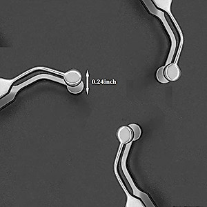 FUNORNAM Meibomian Gland Expressor Professional Prevent Excessive Force Eyelid Massage Forceps for MG Issue Dry Eyes, Premium Stainless Steel (Round)