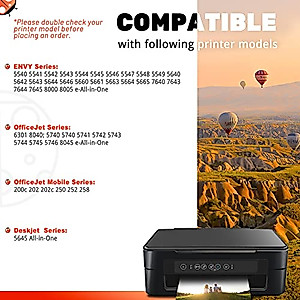 COCCINK 62XL Remanufactured Ink Cartridge Replacement for HP 62 XL for Envy 5660 7645 7640 5642 5643 5640 OfficeJet 250 5740 200 5746 5745 200 250 Mobile Printer (1 Black, 1 Tri-Color) Combo Pack