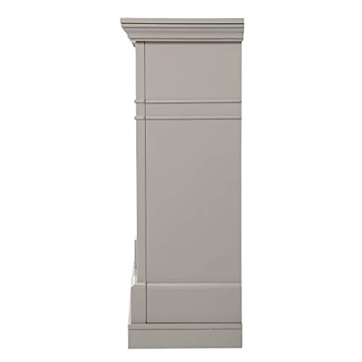 SEI Furniture Birkover Electric Fireplace with Multicolor Marble Surround, Gray