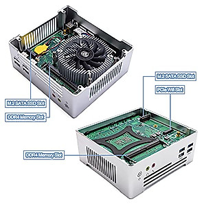 FANPEEC Industrial PC Fanless Mini PC Windows 11 Pro Core i5 10210U 32GB RAM 512GB SSD, Fanless PC Dual Ethernet, WiFi 5, BT 4.2, GPIO, 6*USB, 2*RS232 COM, Wake On LAN