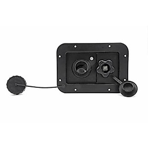 THETFORD RV Camper City/Gravity Water Hatch with Plastic Check Valve Black PN 94223