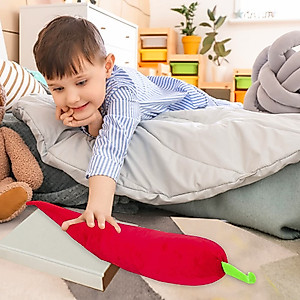 AUCOOMA Pepper Plush Toy Stuffed Chili Pepper Pillow Soft Gifts Doll for Kid 23.6" Red