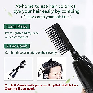 HJL Hair Color Permanent Hair Dye Cream with Comb Applicator Ammonia Free Hair Coloring Kit, Light Blonde, Pack of 1