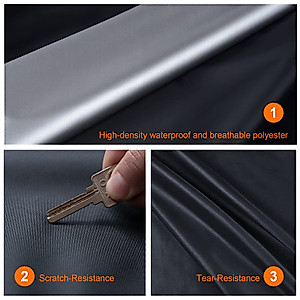 GUNHYI Car Cover for Automobiles All Weather Waterproof, Universal Fit Sedan Ford Mustang, Chevy Camaro/Malibu, Kia Optima, Hyundai Sonata, Nissan Altima, Volkswagen Passat, Tesla Model 3 etc.