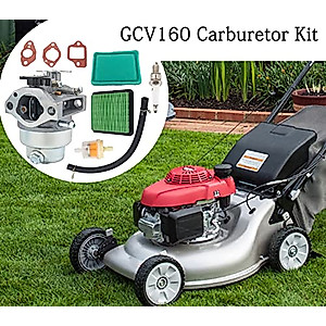 GCV160 Carburetor for Honda 160LAO GCV160LA GCV160A GCV160LE Engine HRT216 HRZ216 HRB216 HRR216 HRS216 Lawn Mower, GCV160 Carb Fit for GCV160 Cold Water Pressure Washer Replace 16100-ZMO-804
