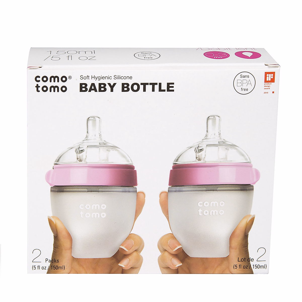 Comotomo Natural Feel Baby Bottle, 4 Pack