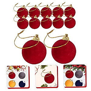 Didiseaon 24 pcs Christmas Balls Christmas Decor Christmas Tree Ball Pendant Xmas Hanging Bulbs Balls Felt Christmas Ornament Balls Xmas Ball Decoration Ball Ornaments for Xmas Tree Foam Set
