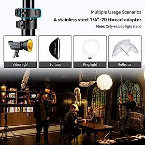 SMALLRIG Photography Light Stand 110"/9.2ft/280cm, Air-Cushioned Aluminum Photo Video Tripod Stand with 1/4" Screw for Softbox, Studio Light, Reflector and Ring Light, Max Load 8kg, RA-S280-3736