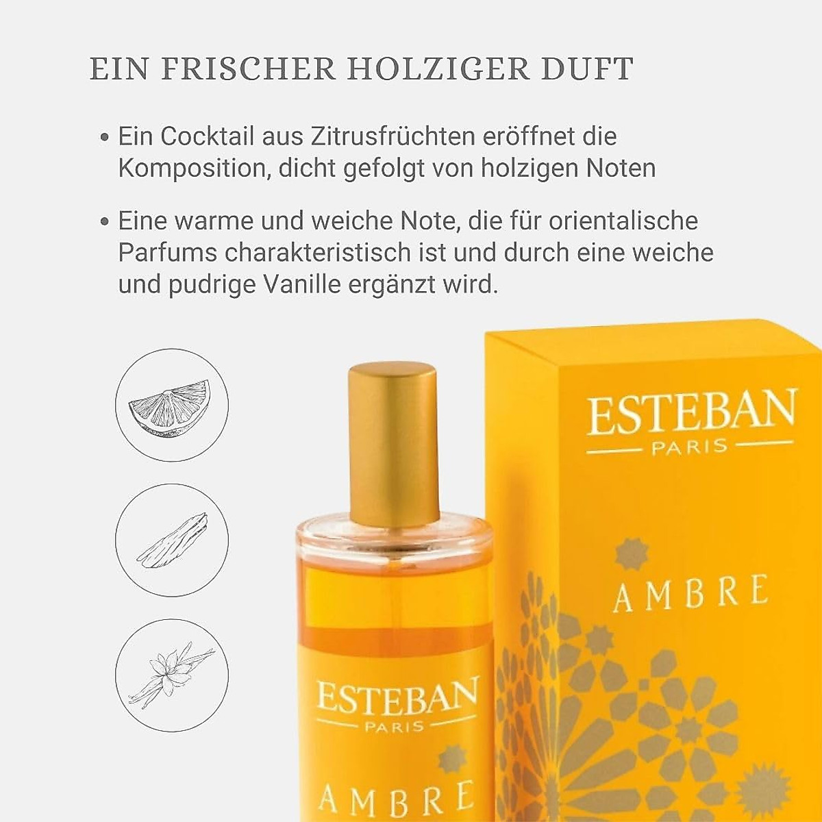 Esteban Home room spray 75ml amber perfume AMBRE