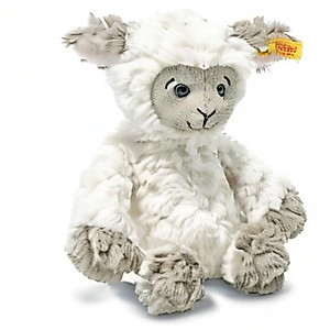 Steiff Lita Lamb, Premium Lamb Stuffed Animal, Lamb Toys, Stuffed Lamb , Lamb Plush, Cute Plushies, Plushy Toy for Girls Boys and Kids, Soft Cuddly Friends (White/Taupe, 8")