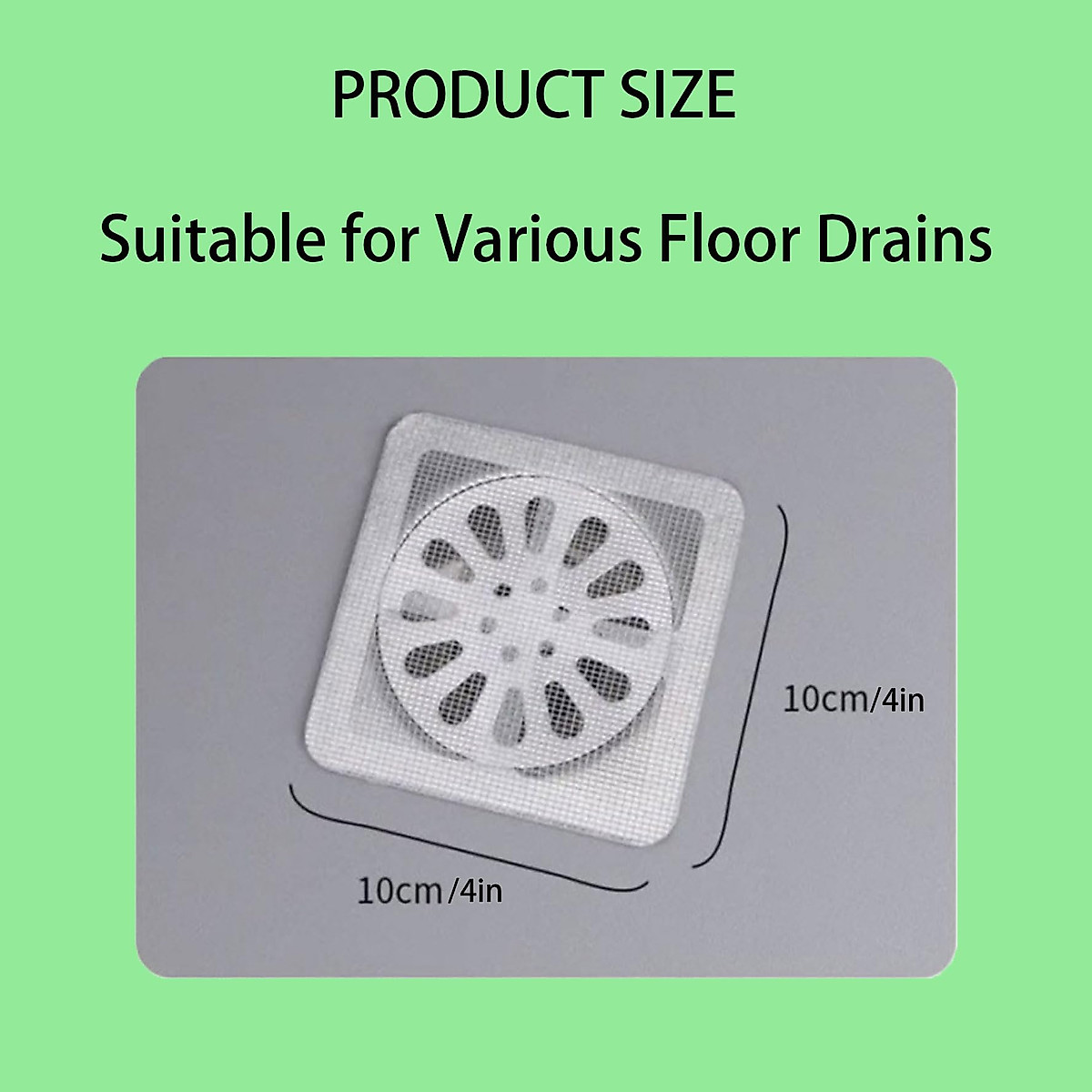 Generic Disposable Hair Drain Stickers, Drain Sticker Disposable Floor Drain Filter Stickers Hair Catcher, Hair Drain Sticker for Bathroom, Laundry, Bathtub, Kitchen, Sink(20Pcs), 4IN