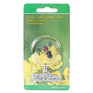 4 Pieces 5.5X Magnifying Glass Necklace Magnifier Necklace Pendant Optical Magnifier with Chain Necklace for Library, Reading, Zooming and Jewelry (Silver)