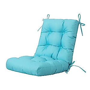 ARTPLAN All Weather Chair Outdoor Cushions Wicker Tufted Pillow with Back for Outdoor Furniture