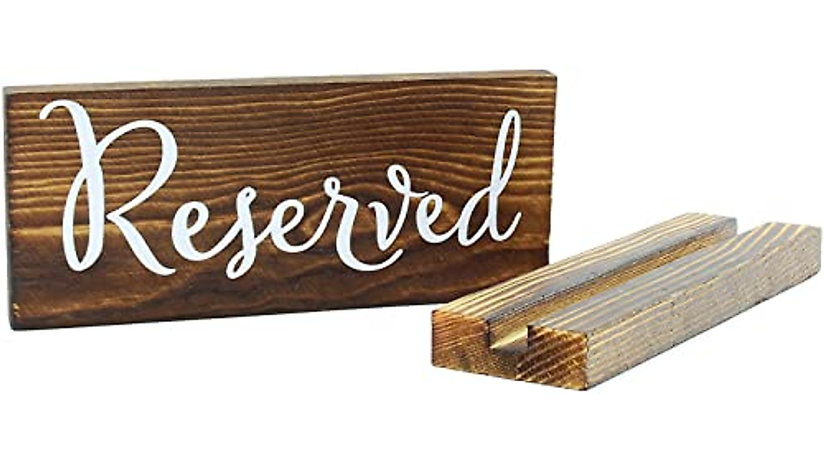 Rustic Wooden Reserved Signs for Tables - Weddings & Events