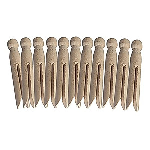 A+TTXH+L Wooden Clothes Pegs 50pcs 11cm Natural Wood Dolly Peg Traditional Dolly Style Wooden Clothes Pegs Dolly Clothespins Round Wooden Clothes Pins Crafts