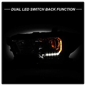 Carpart4u - Aftermarket Switch Back LED Projector Headlights For Toyota Tacoma 2016-2019 SR / SR5