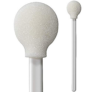 (Bag of 50 Swabs) 5" Small Circular Lollipop Foam Mitt Swab by Swab-its: 71-4504 - Made in the USA