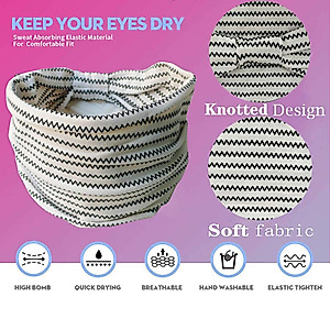 Efdagsad Boho Headbands for Women - African Knotted Bandeau, Elastic Sports Bohemian Head Wraps for Yoga