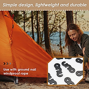 NODG 10 Pieces Aluminum Alloy Guyline Cord Adjusters Rope Cord Adjusters Tent Tensioners Tent Wind Rope Buckles Camping Accessories for Tent Camping Hiking Backpacking Outdoor Activity