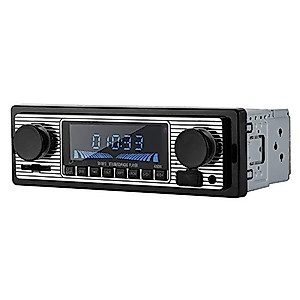 Gerioie Car Music Player, Bluetooth Classic Compact Size Auto Radio, for Auto Playing Car(12V)