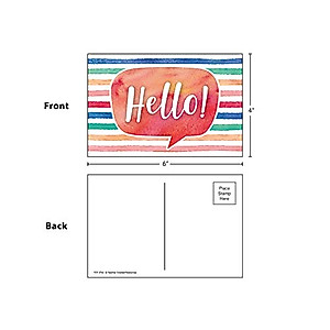 Watercolor Hello Postcards