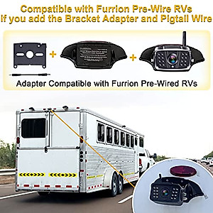 AMTIFO RV Backup Camera Wireless HD 1080P Bluetooth 2 Travel Trailer Rear View Cam System 7 Inch DVR Monitor Truck Camper Infrared Night Vision Reverse Cameras Adapter for Furrion Pre-Wired RVs A9
