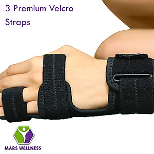 MARS WELLNESS Boxer Fracture Splint - 4th or 5th Metacarpal Splint Hand and Finger Brace - Broken Fingers, Wrist, Pinky and Hand Immobilizer - Small/Medium