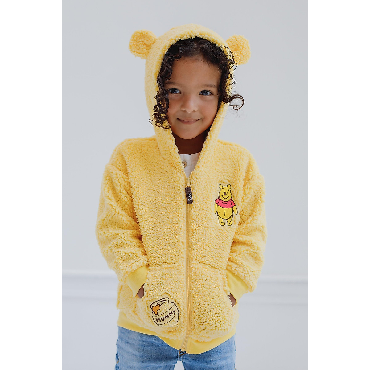 Disney Winnie the Pooh Infant Baby Boys Zip Up Hoodie Yellow 18 Months