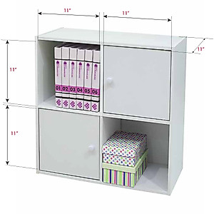 Kings Brand Furniture Charles Bookcase, White