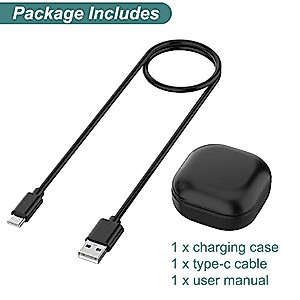 Kissmart Charging Case for Samsung Galaxy Buds Pro, Replacement Charger Case Dock Station for Galaxy Buds Pro SM-R190 (Black)