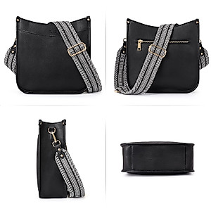 CLUCI Crossbody Bag Purse for Women 2Pcs Leather Hobo Handbag Wallet Set With 2Adjustable Guitar Strap Shoulder Handbag