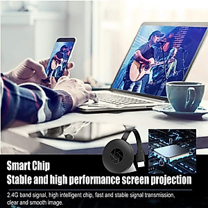 Wireless HDMI Display Dongle Adapter 4K 1080PMobile Screen MirroringReceiver,Dongle for iPhone Mac iOS Android to TV,Wireless hdmi Transmitter and Receiver-Black